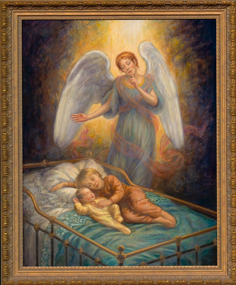 Angel Watching Over Sleeping Children by Unknown – LDSArt.com