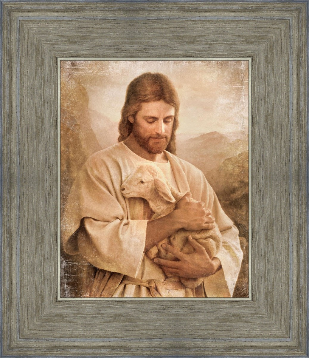 lost lamb vintage by del parson jesus christ holding a white lamb ...