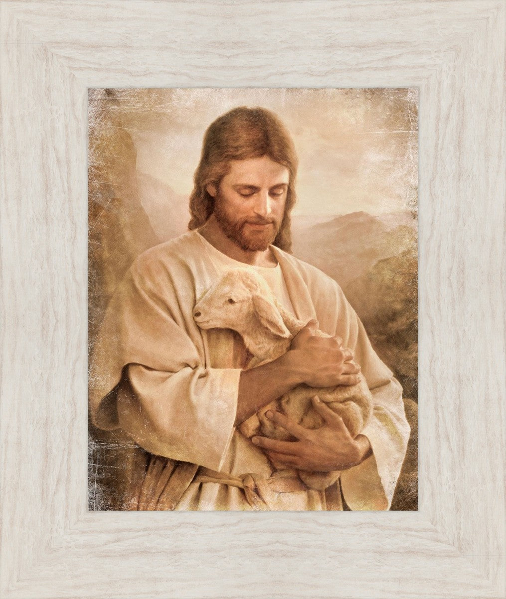 lost lamb vintage by del parson jesus christ holding a white lamb ...