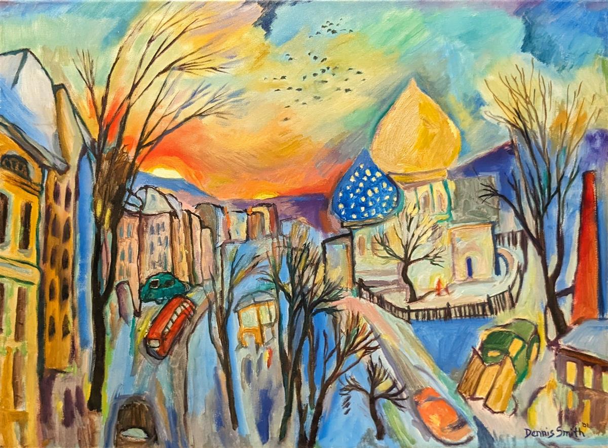 Russia by Dennis Smith Russia original artwork by Dennis Smith. A city ...