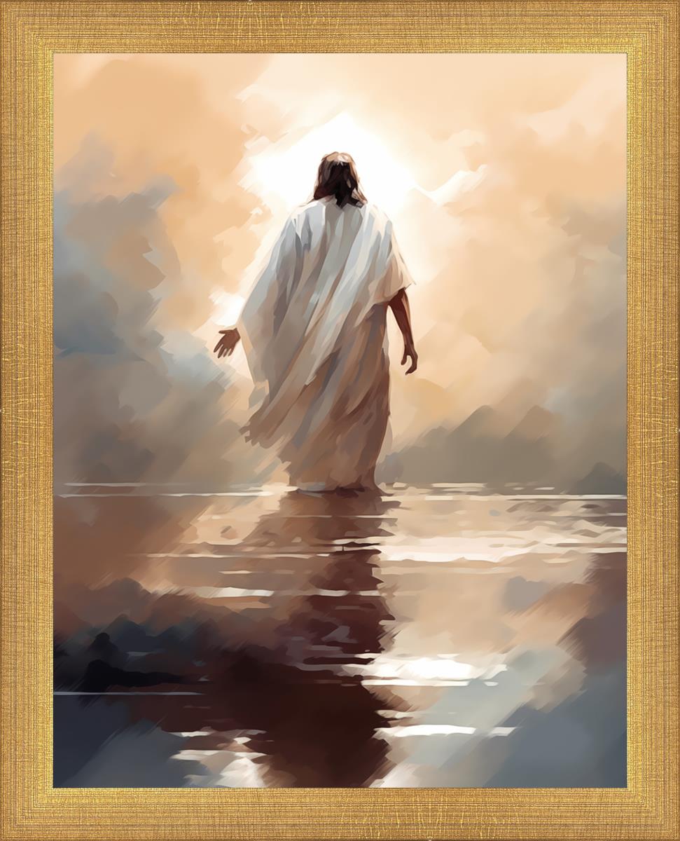 Peace Be Still by Gabriel Heaton Jesus Christ wearing a white robe ...