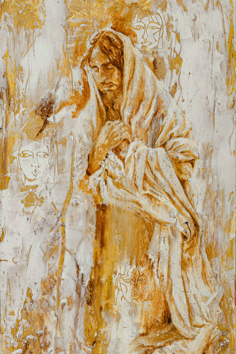 Christ Ministering by Jolynn Forman Sepia and white colored image of ...
