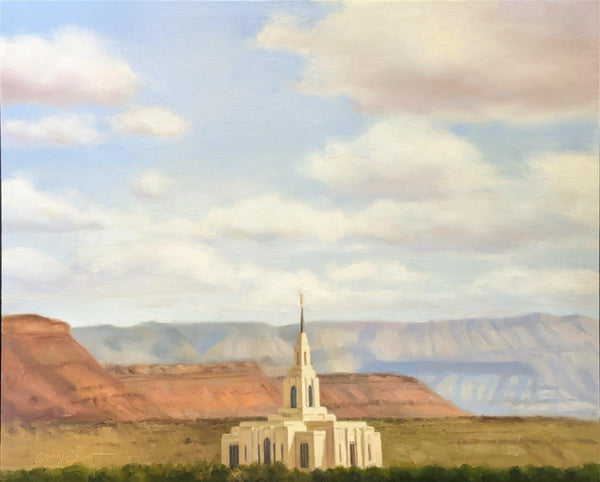 Red Cliffs Temple Original Artwork – LDSArt.com