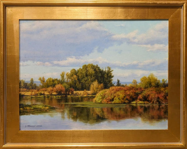 The Brink of Fall by Leon Parson Fall scene with colorful plants ...